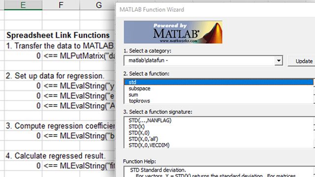 Spreadsheet Link (for Microsoft Excel) - MATLAB